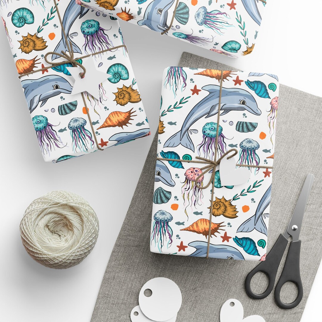 Dolphin Wrapping Papers, Dolphin Gifts Wrapping Paper Roll, Dolphin ...