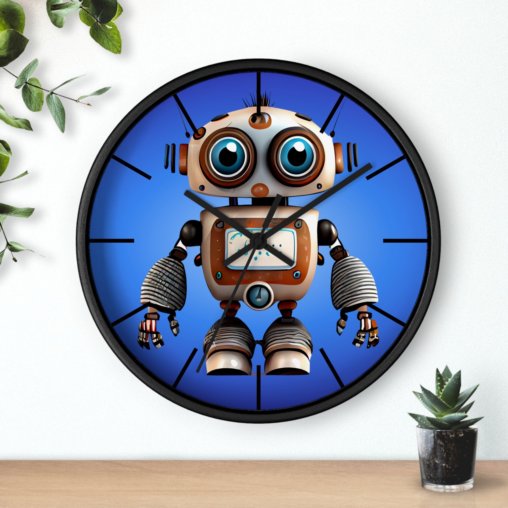 Robot Wall Clock, Robot Birthday Gift Wall Clock, Robot Gift Clock - Etsy