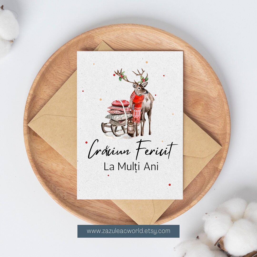 Craciun Fericit - Romanian / Moldovian Merry Christmas Printable Card ...