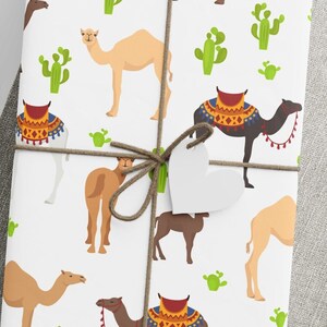 Camel Wrapping Papers, Camel Gifts Wrapping Paper, Camel Birthday Gifts ...