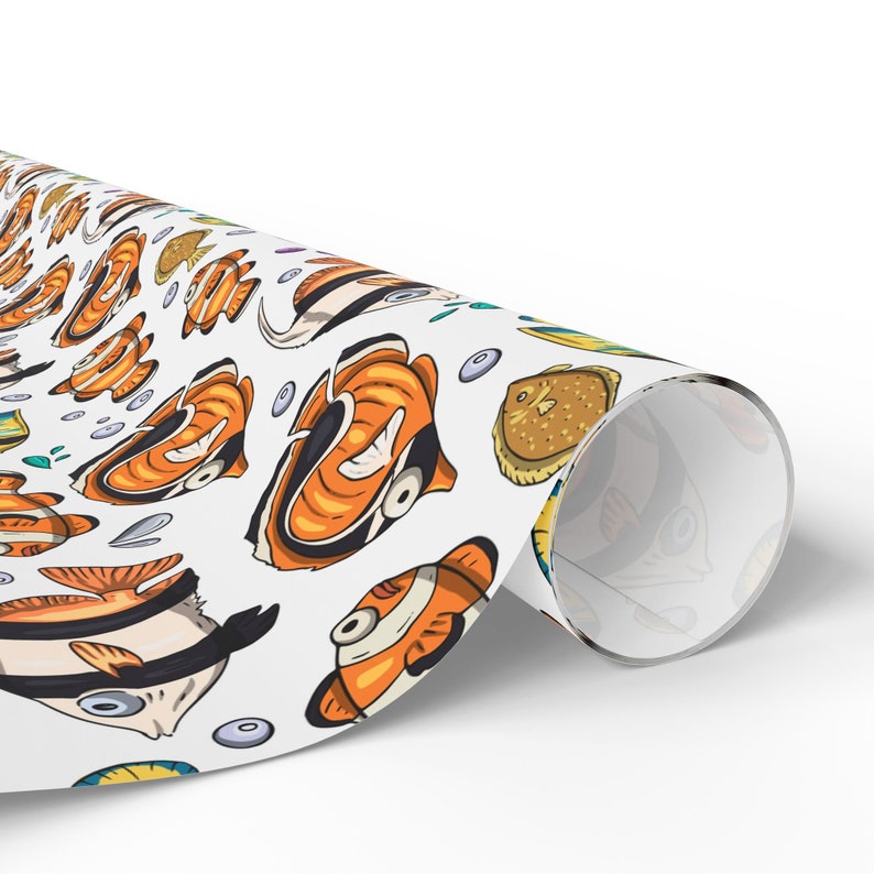 Fish Wrapping Papers, Fish Gifts Wrapping Paper Roll, Fish Party Gifts ...