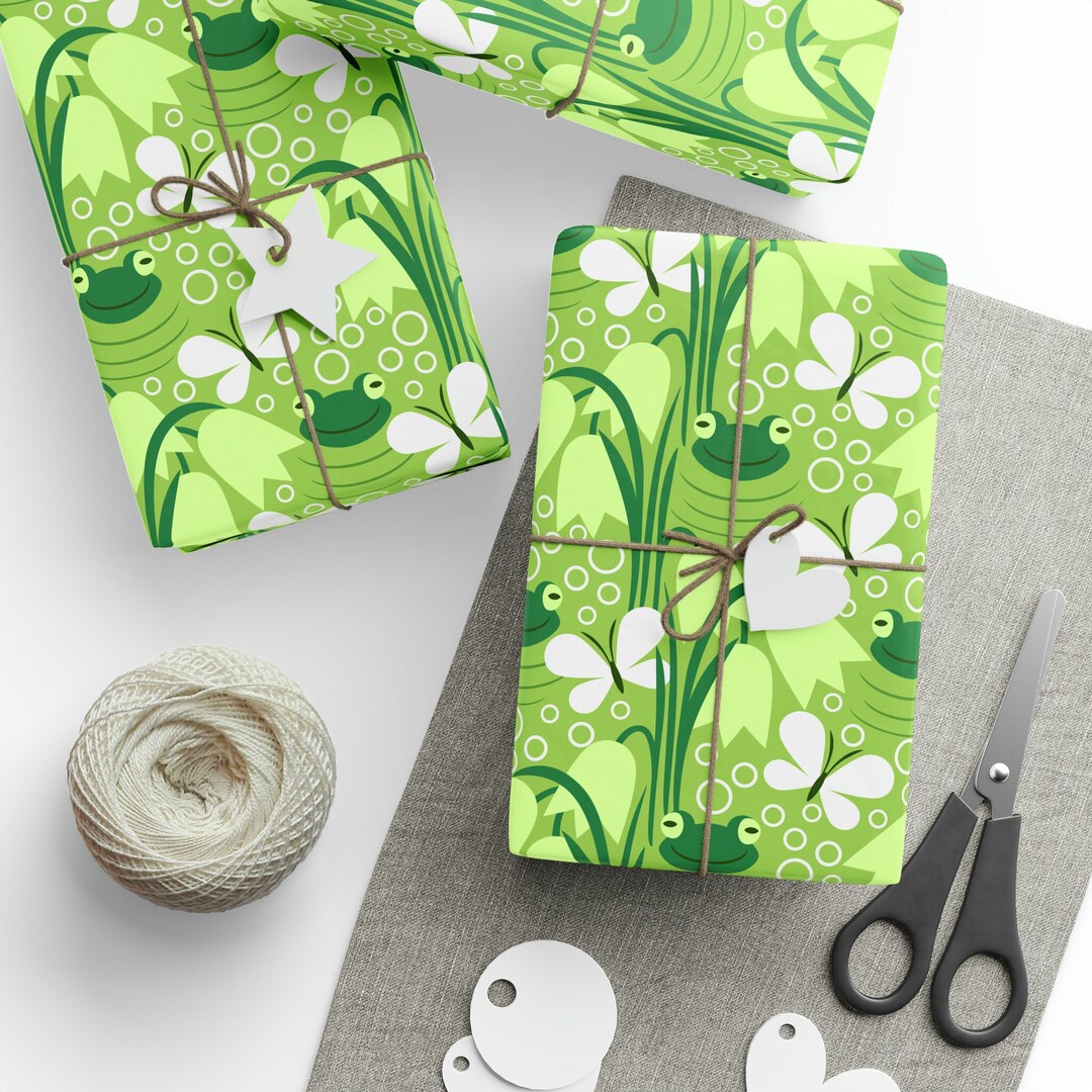 Frog Wrapping Paper Roll, Frogs Gift Wrapping Paper Roll, Frogs Gifts ...