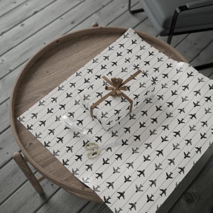 Airplane Wrapping Paper Roll, Airplane Watercolor Gift Wrapping Paper ...