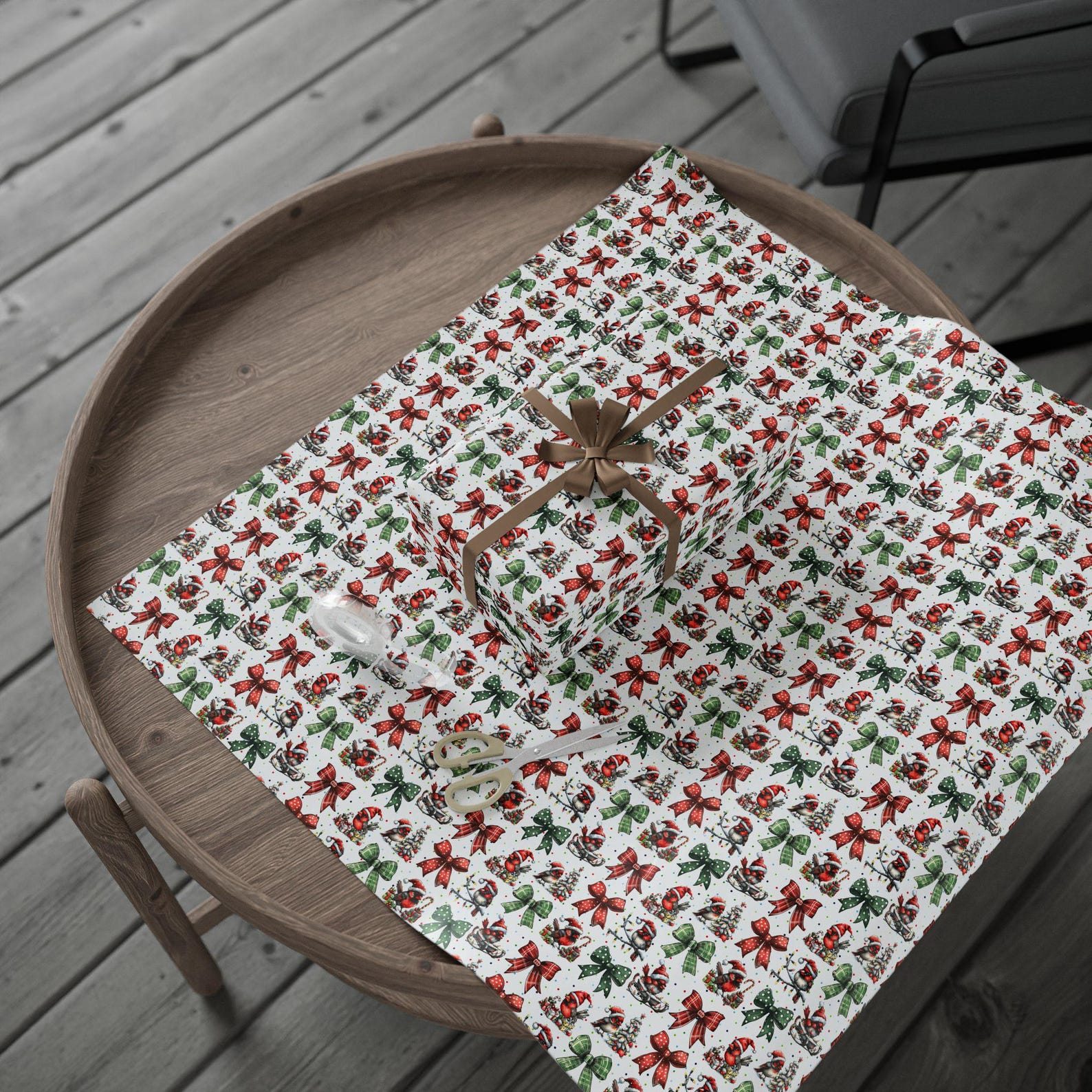 Red Cardinal Christmas Wrapping Paper Roll, Cardinal Holiday Gift ...