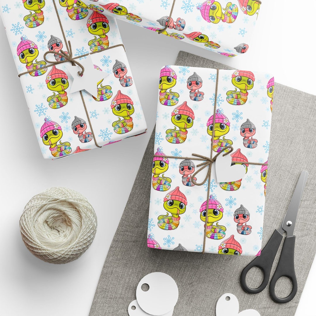 Snake Wrapping Papers, Cute Snakes Wrapping Paper, Snake Christmas ...