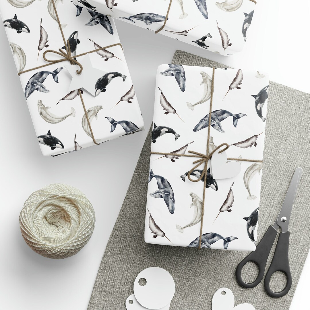 Arctic Animals Wrapping Paper Roll, Arctic Gifts, Polar Animals Gift ...
