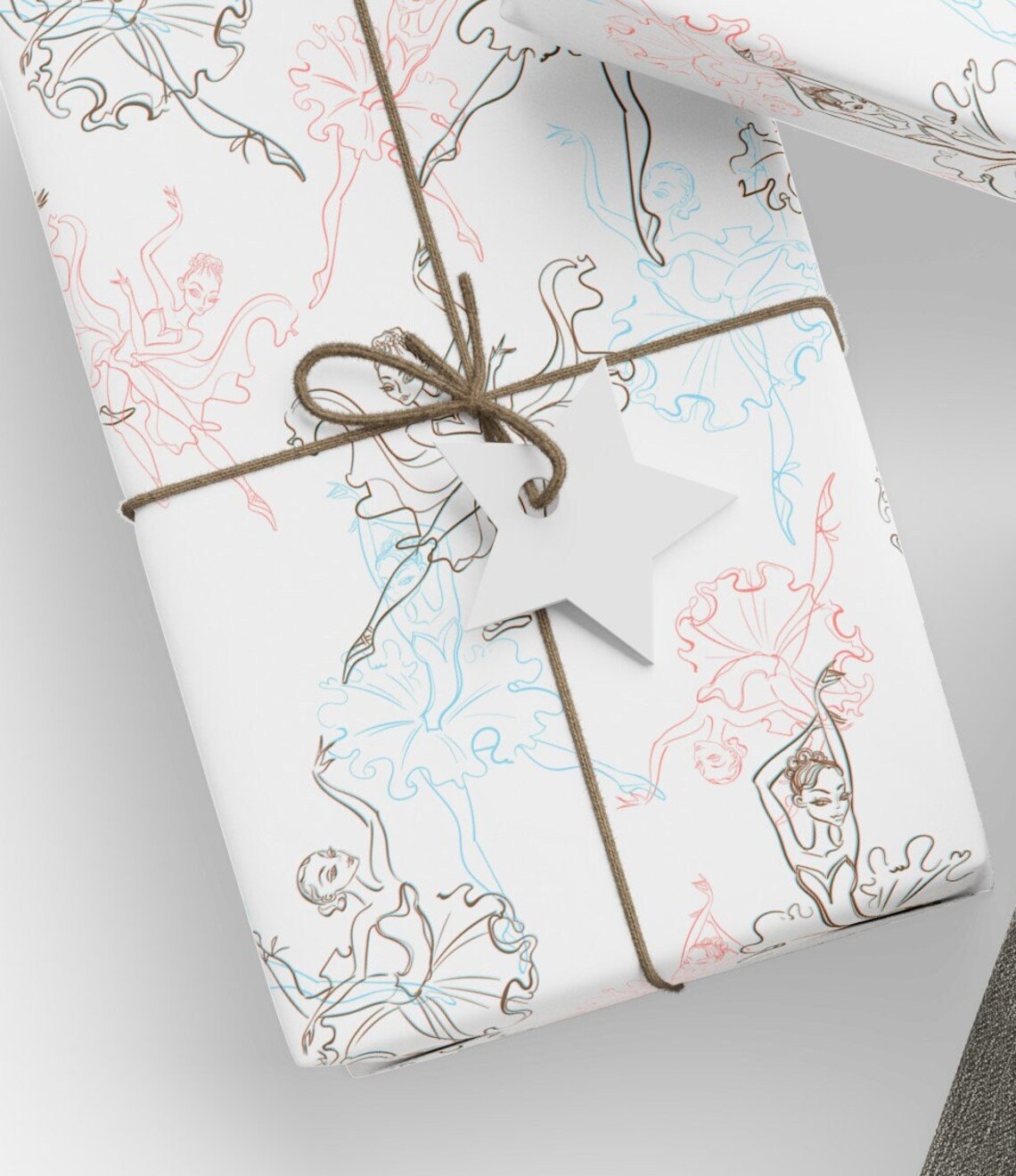 Ballerina Wrapping Papers, Ballerina Line Art Gifts Wrapping Paper ...