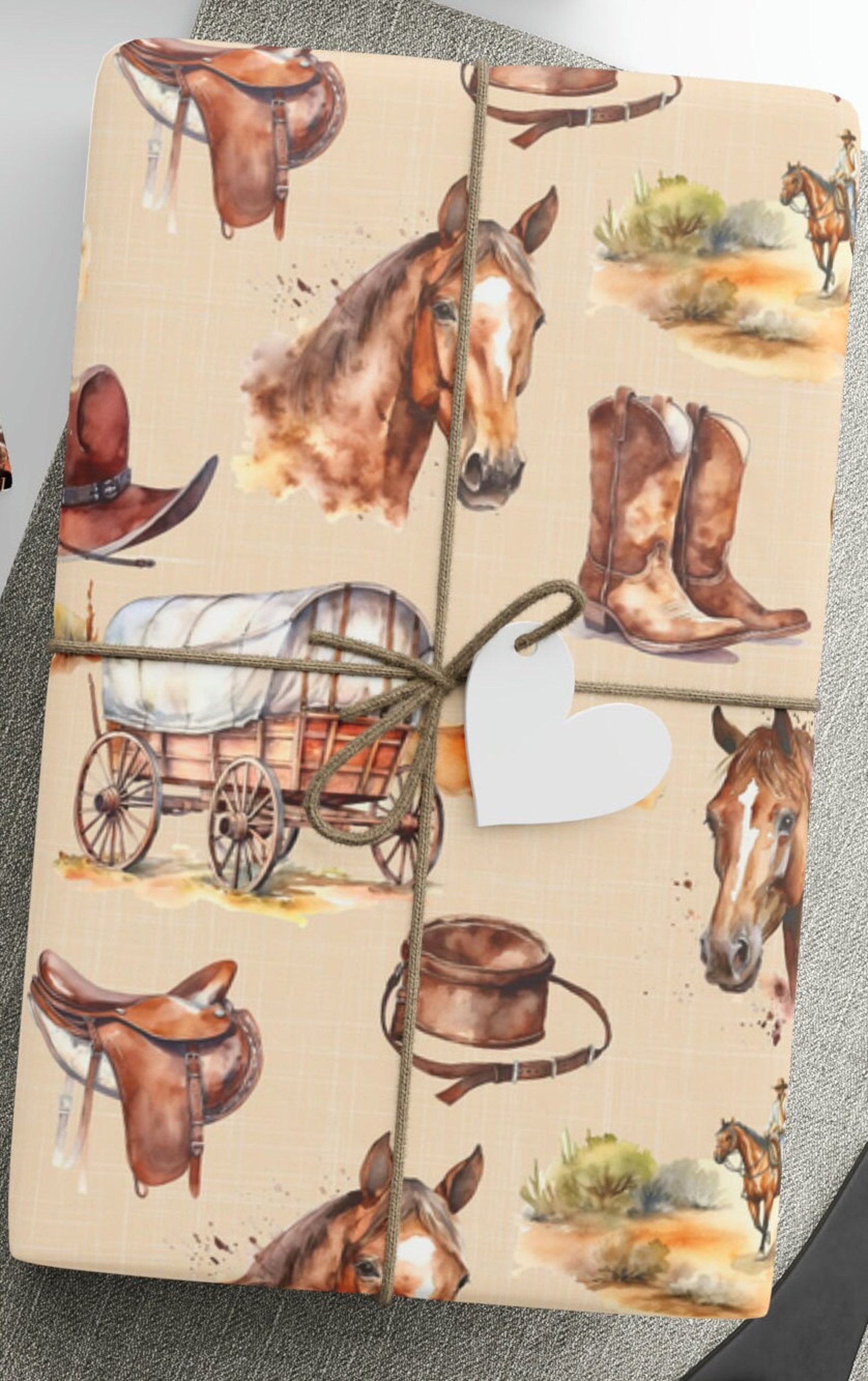 Cowboy Gift Wrapping Paper Roll, Western Cowboy Gift Wrapping Paper ...