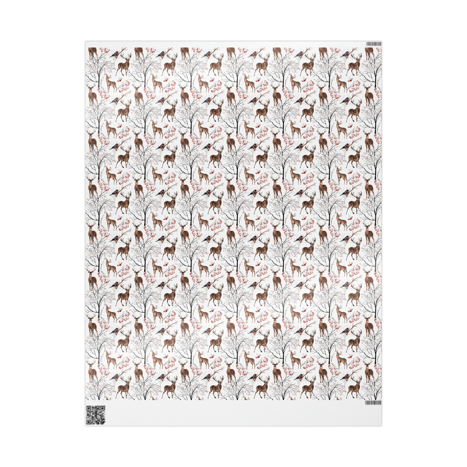 Wild Deer Gift Wrapping Paper Roll, Christmas Deer 2024 Gift Wrapping ...