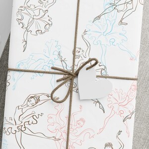 Ballerina Wrapping Papers, Ballerina Line Art Gifts Wrapping Paper ...
