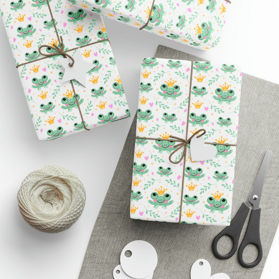 Frog Gift Wrapping Paper Roll, Frogs Birthday Gift Wrapping Paper Roll ...