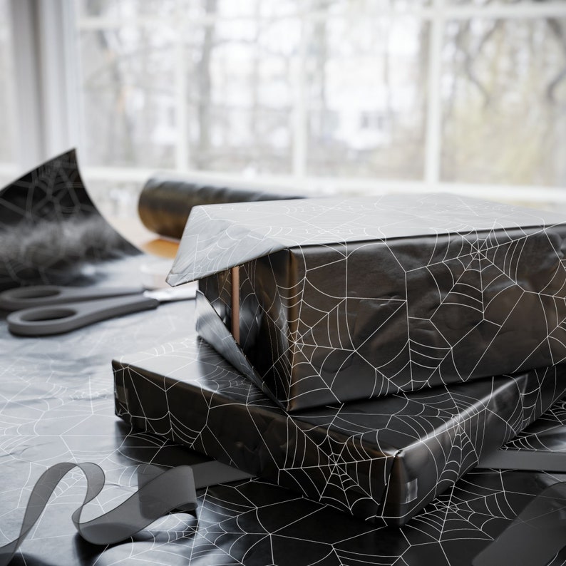 Spider Web Wrapping Papers, Web Wrapping Paper, Halloween Wrapping ...