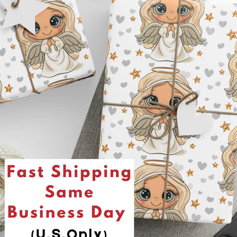Angel Wrapping Paper Christmas - Etsy