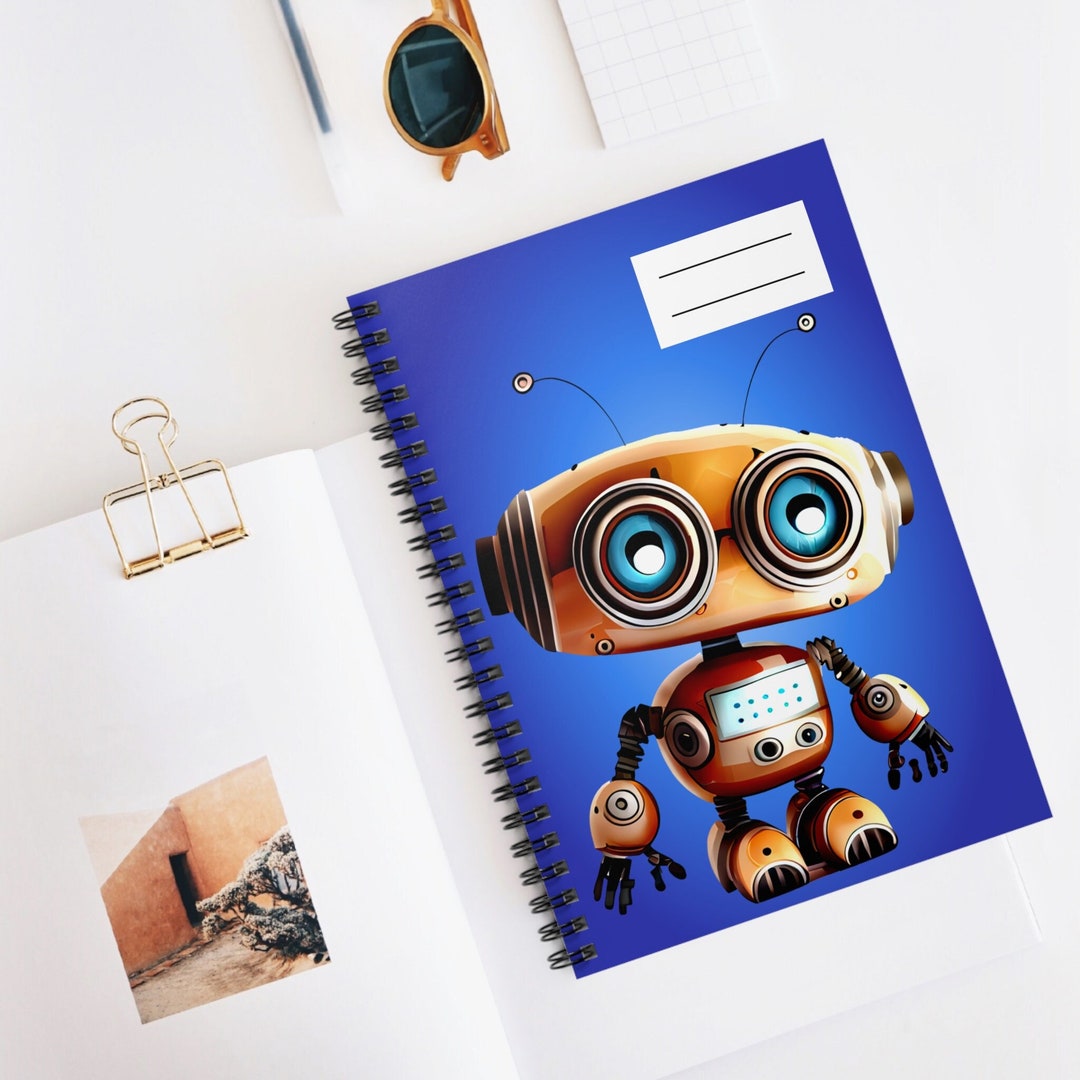 Boy Robot Spiral Notebook - Ruled Line, Robot Custom Gifts - Etsy