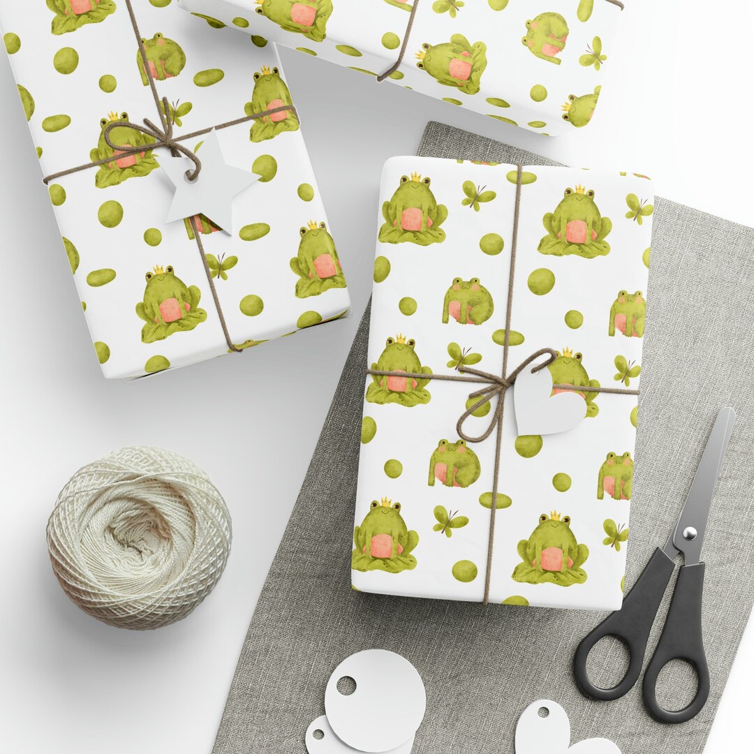 Frogs Wrapping Papers, Funny Frogs Gifts Wrapping Paper, Frog Birthday ...
