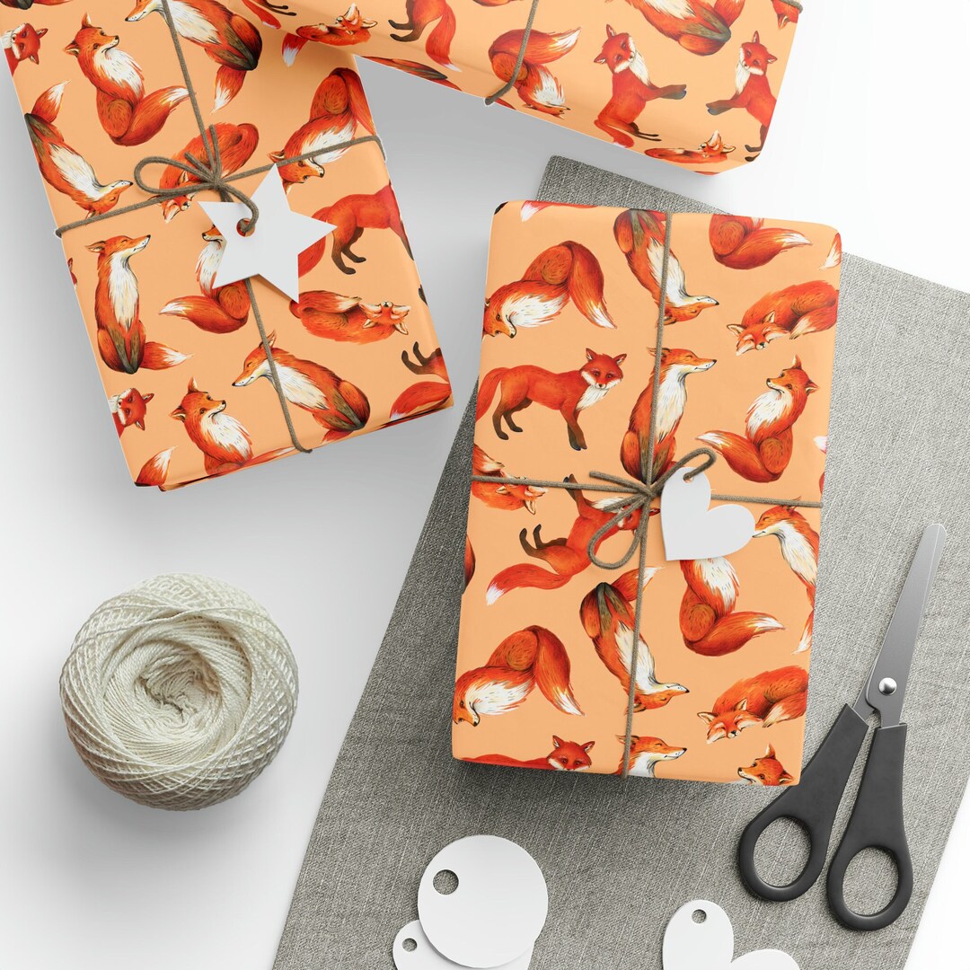 Fox Wrapping Paper Roll, Fox Gifts, Fox Gift Wrapping Paper, Fox ...