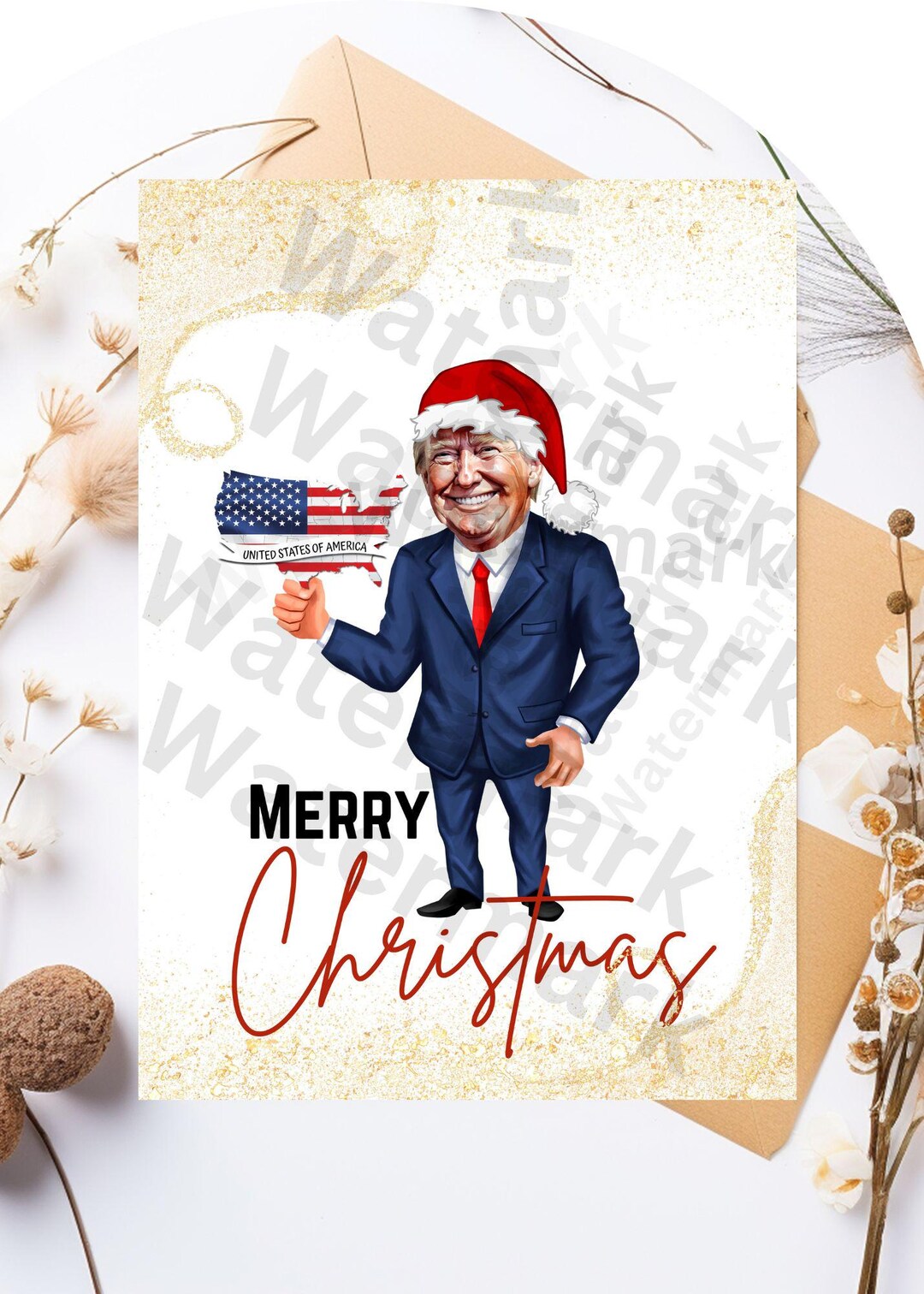 President Donald Christmas Digital Card, President Christmas Cards ...