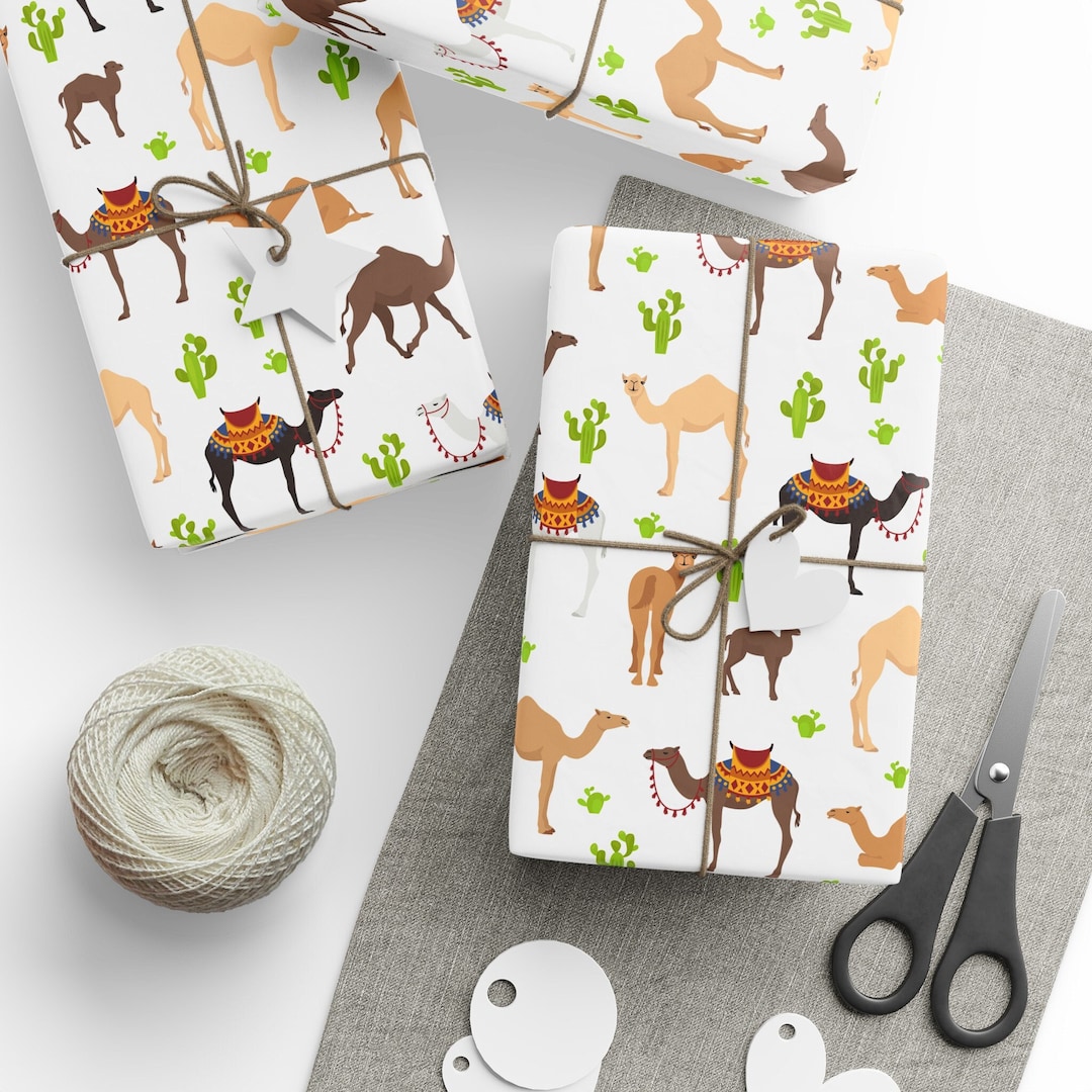 Camel Wrapping Papers, Camel Gifts Wrapping Paper, Camel Birthday Gifts ...
