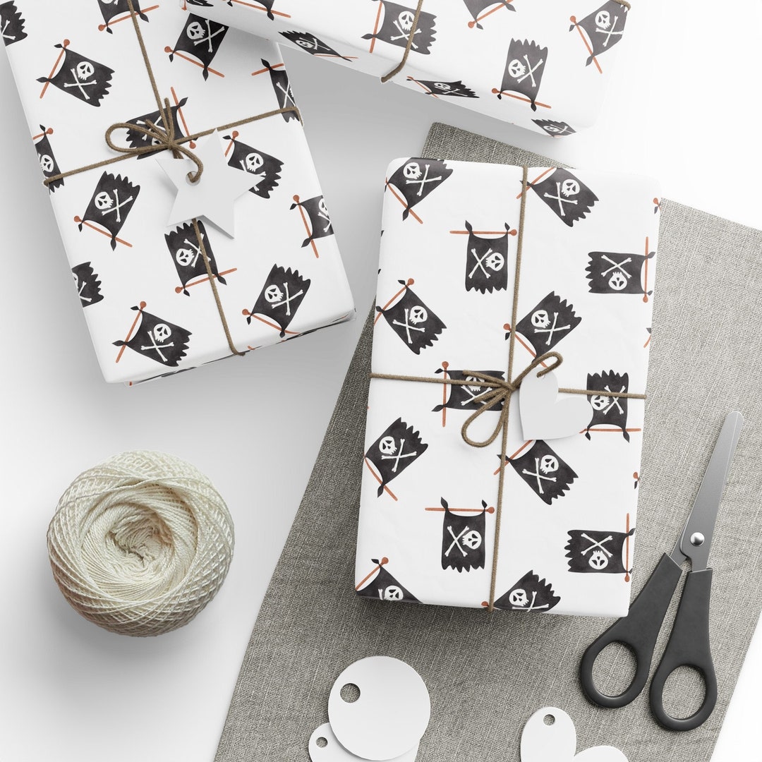 Pirate Wrapping Papers, Pirate Birthday Gifts Wrapping Paper Roll ...