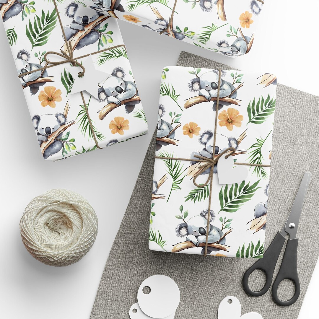 Koala Wrapping Papers, Koala Gifts Wrapping Paper Roll, Koala Birthday ...