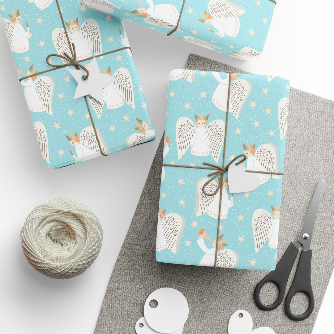 Angel Wrapping Papers, Christmas Angel Gifts Wrapping Paper Roll ...