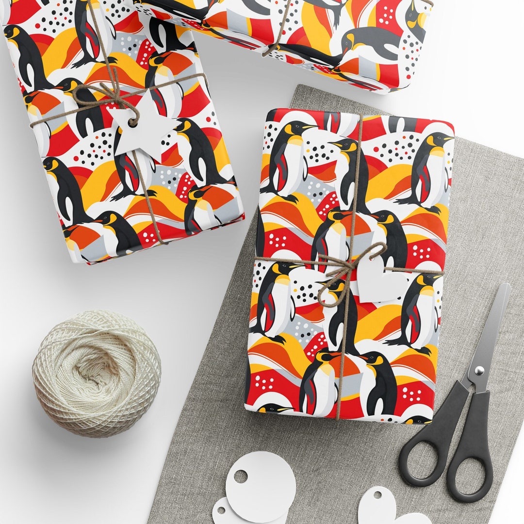 Penguins Wrapping Papers, King Penguin Gifts Wrapping Paper, Christmas ...