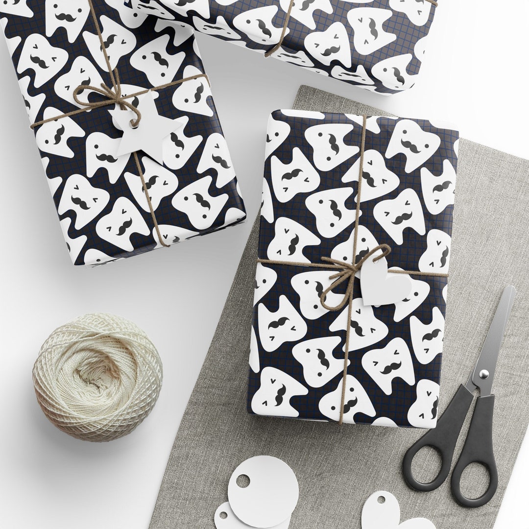 Tooth Wrapping Papers, Tooth Gift Wrapping Paper, Cute Tooth Gift ...