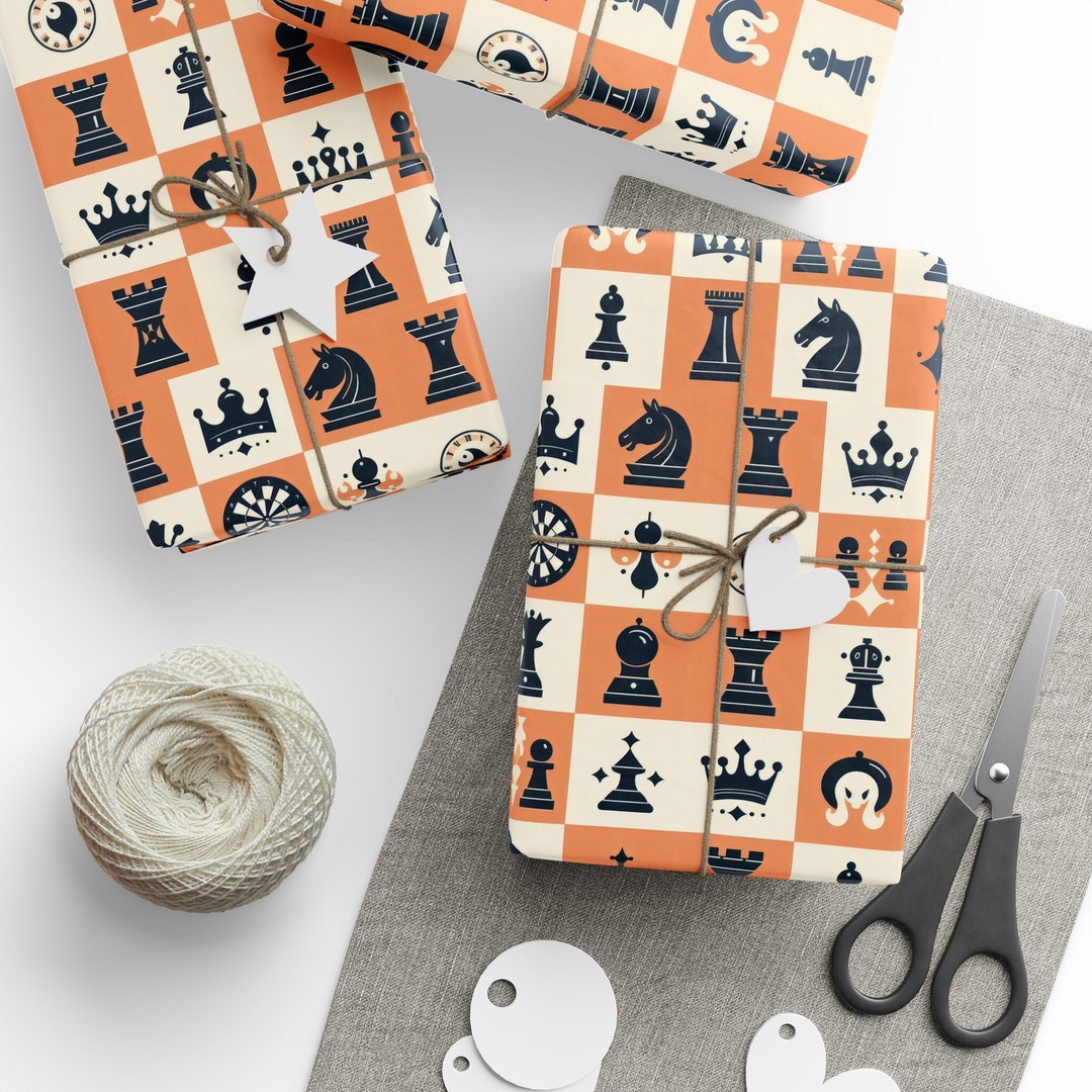 Chess Wrapping Papers, Chessboard Gifts Wrapping Paper Roll, Chess ...