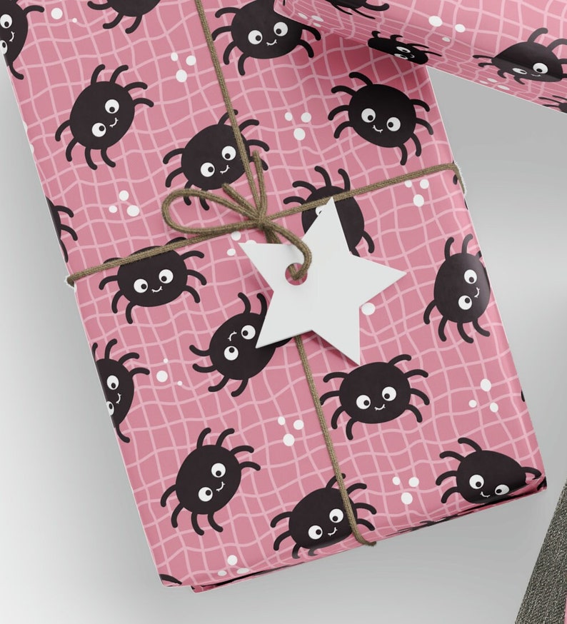 Spider Wrapping Paper Roll, Spiders Birthday Gift Wrapping Paper ...