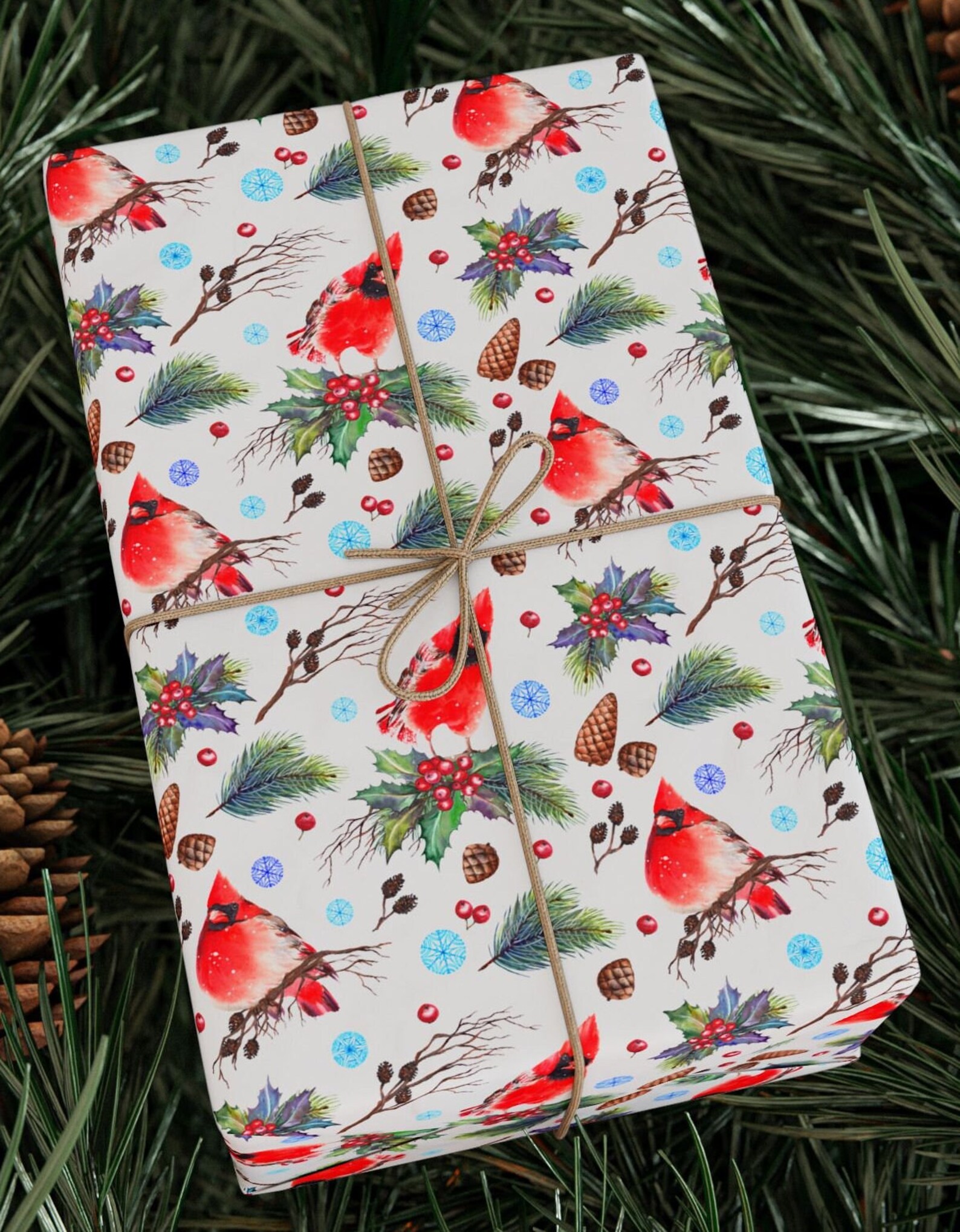 Red Cardinal Wrapping Papers, Christmas Cardinals Gifts Wrapping Paper ...