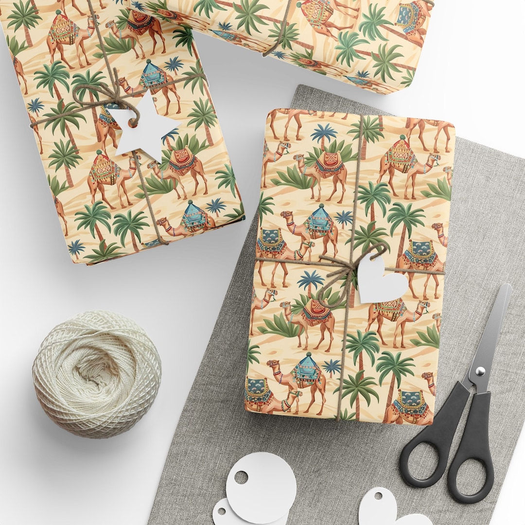 Camel Birthday Gifts Wrapping Papers, Camels Wrapping Paper Roll, Camel ...