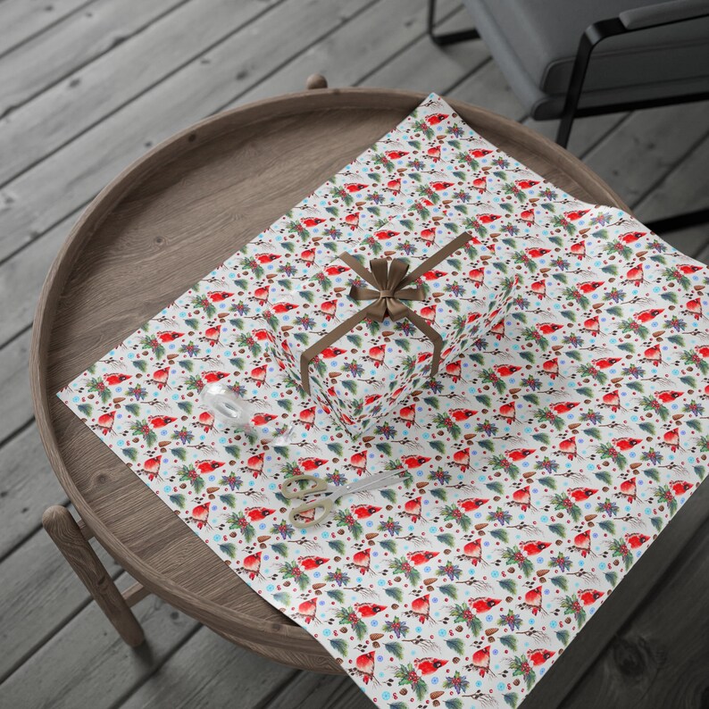 Red Cardinal Wrapping Papers, Christmas Cardinals Gifts Wrapping Paper ...