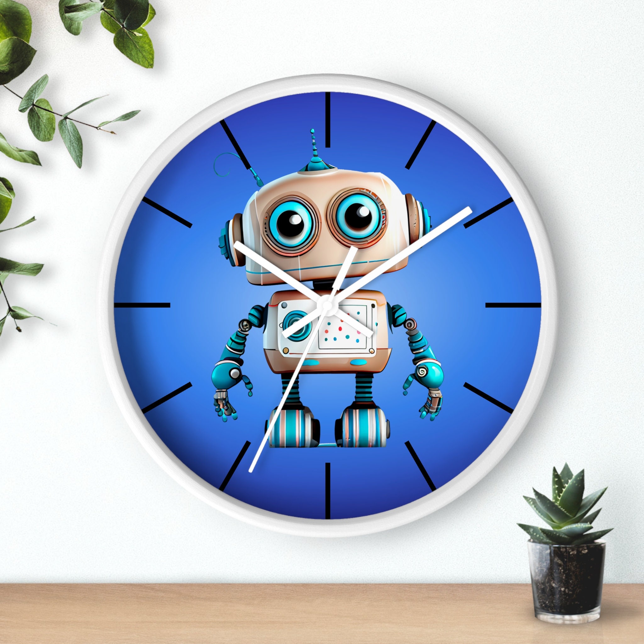 Boy Robot Wall Clock, Robot Clock, Robot Custom Wall Clock - Etsy Australia
