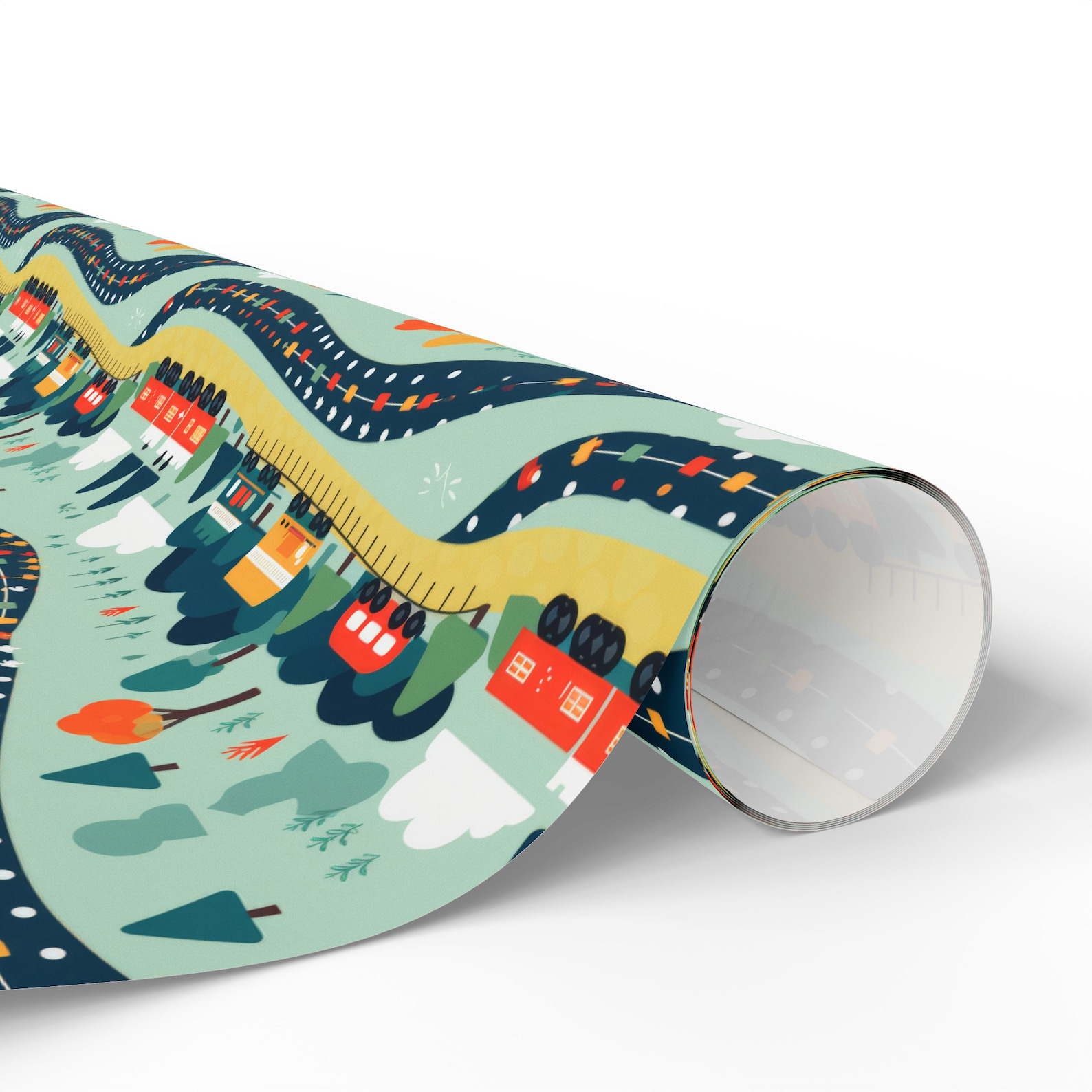 Train Wrapping Papers, Train Gifts Wrapping Paper, Train Birthday Party ...