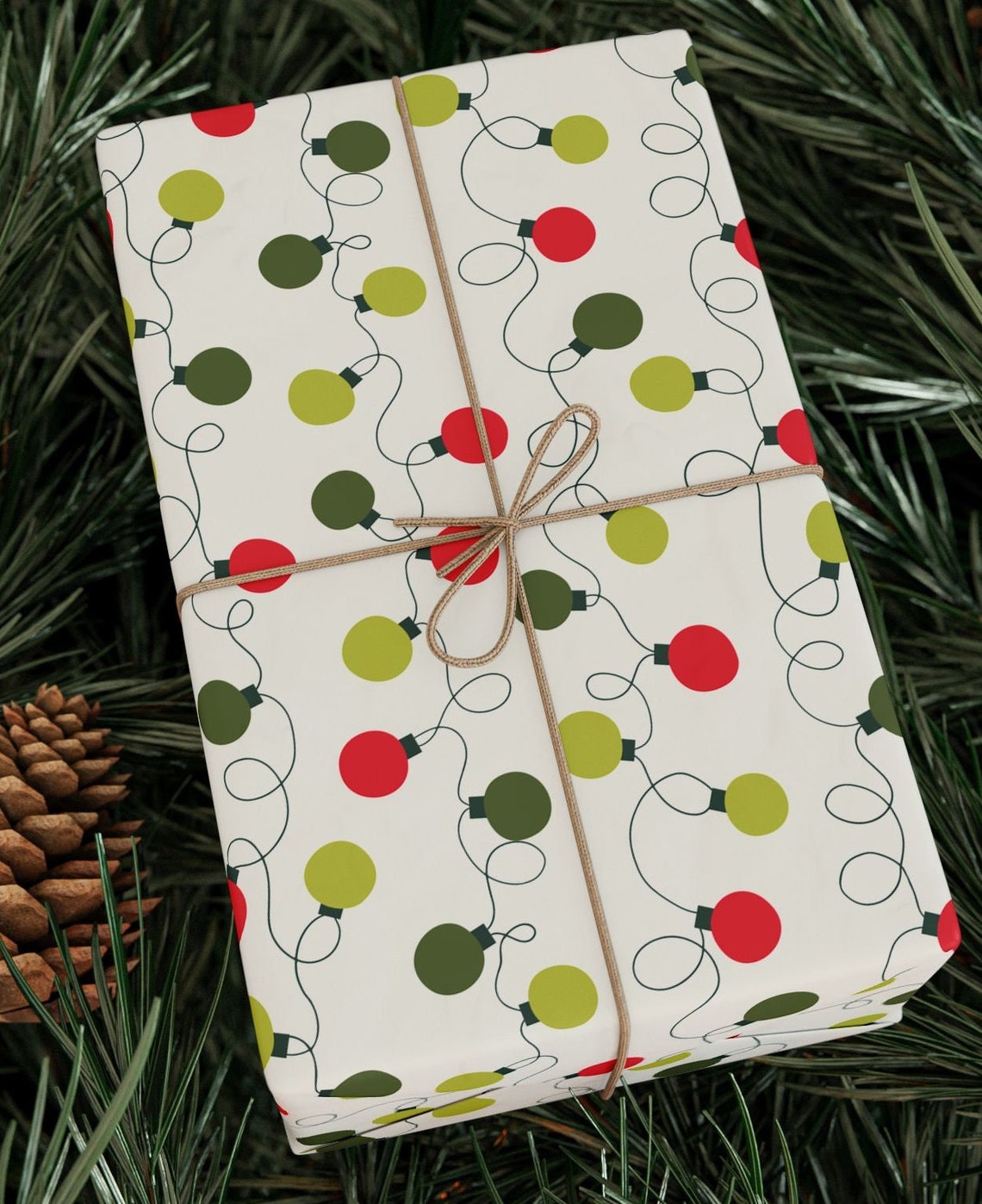 Christmas Lights Wrapping Papers, Lights Wrapping Paper Roll, Christmas ...