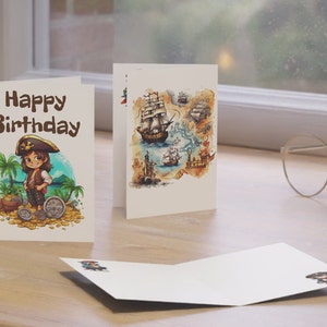 Pirate Happy Birthday Greeting Cards (1, 10, 30, and 50pcs), Pirates ...
