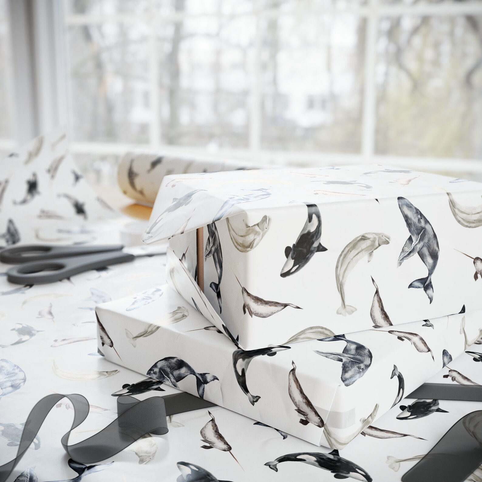Arctic Animals Wrapping Paper Roll, Arctic Gifts, Polar Animals Gift ...