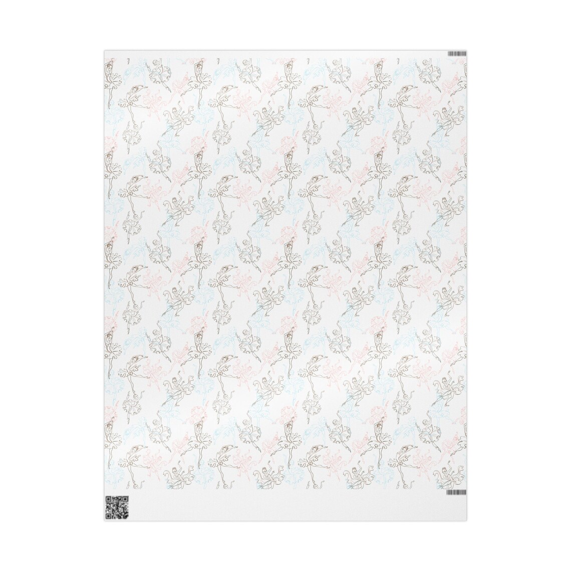 Ballerina Wrapping Papers, Ballerina Line Art Gifts Wrapping Paper ...