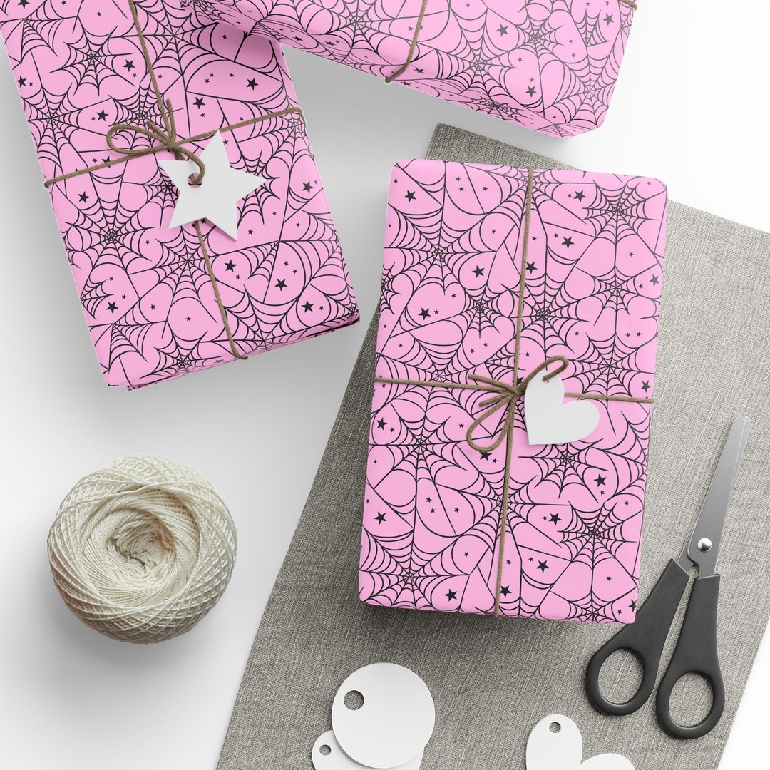 Spider Web Wrapping Paper Roll, Halloween Spider Web Wrapping Paper ...