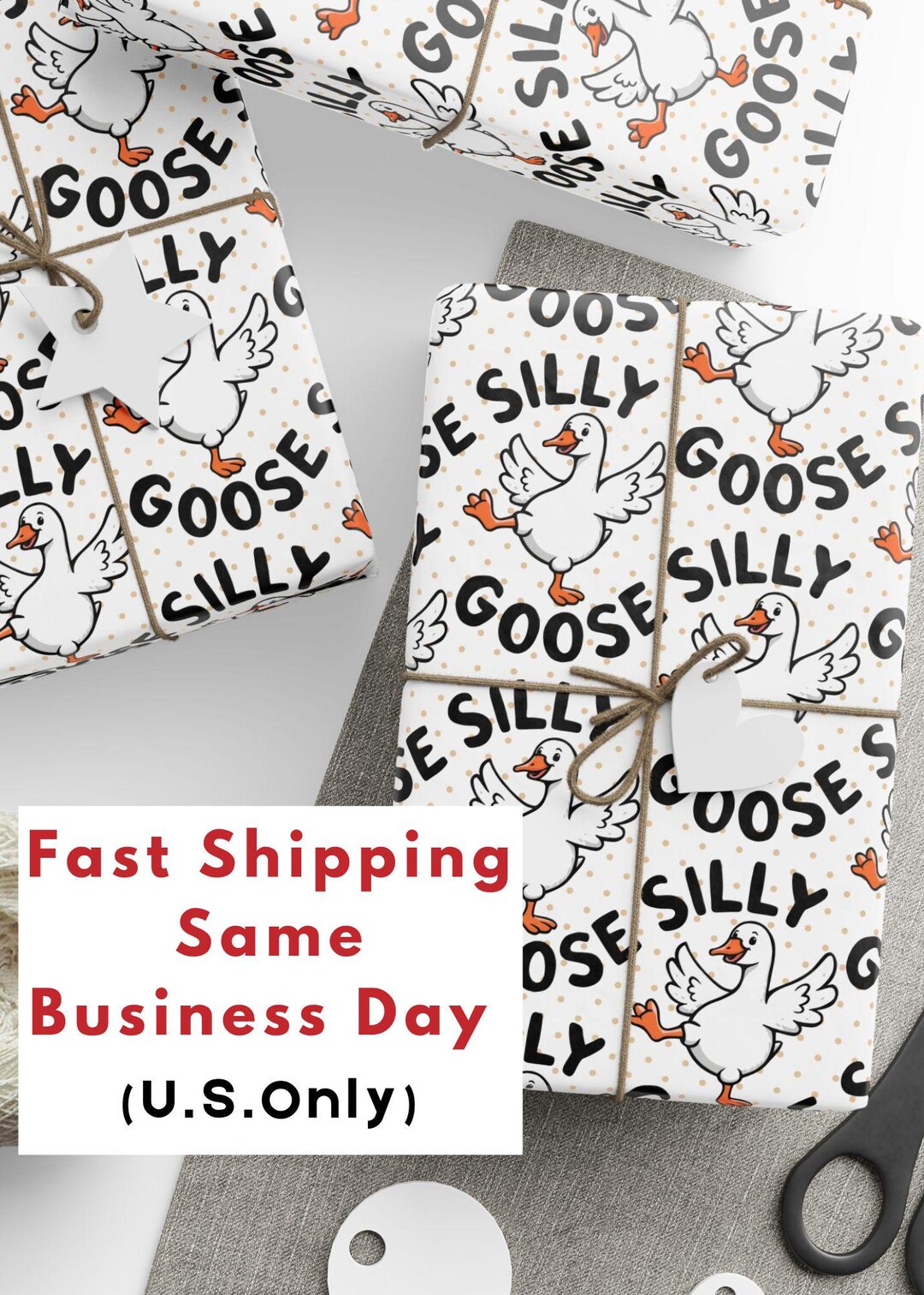 Silly Goose Wrapping Papers, Goose Gift Wrapping Paper Goose Birthday ...