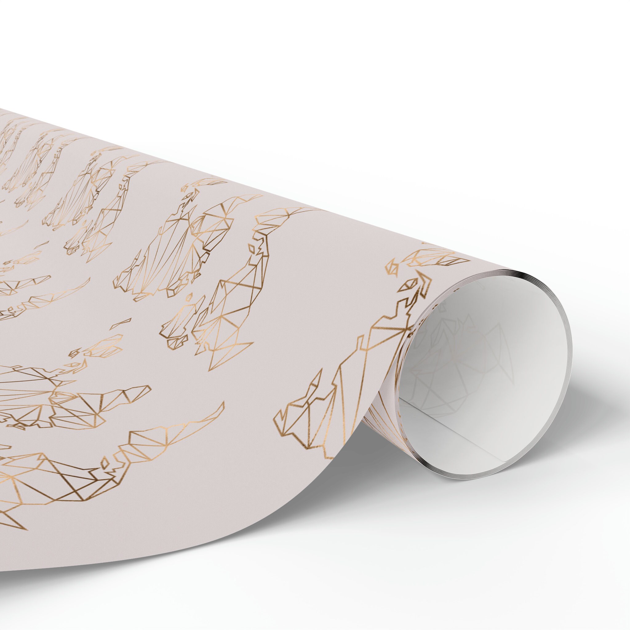 World Map Wrapping Paper, World Map Line Art Wrapping Paper ...