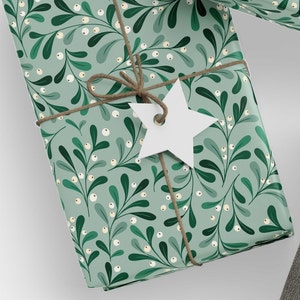 Mistletoe Wrapping Papers, Christmas Mistletoe Gifts Wrapping Paper ...