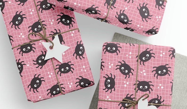 Spider Wrapping Paper Roll, Spiders Birthday Gift Wrapping Paper ...