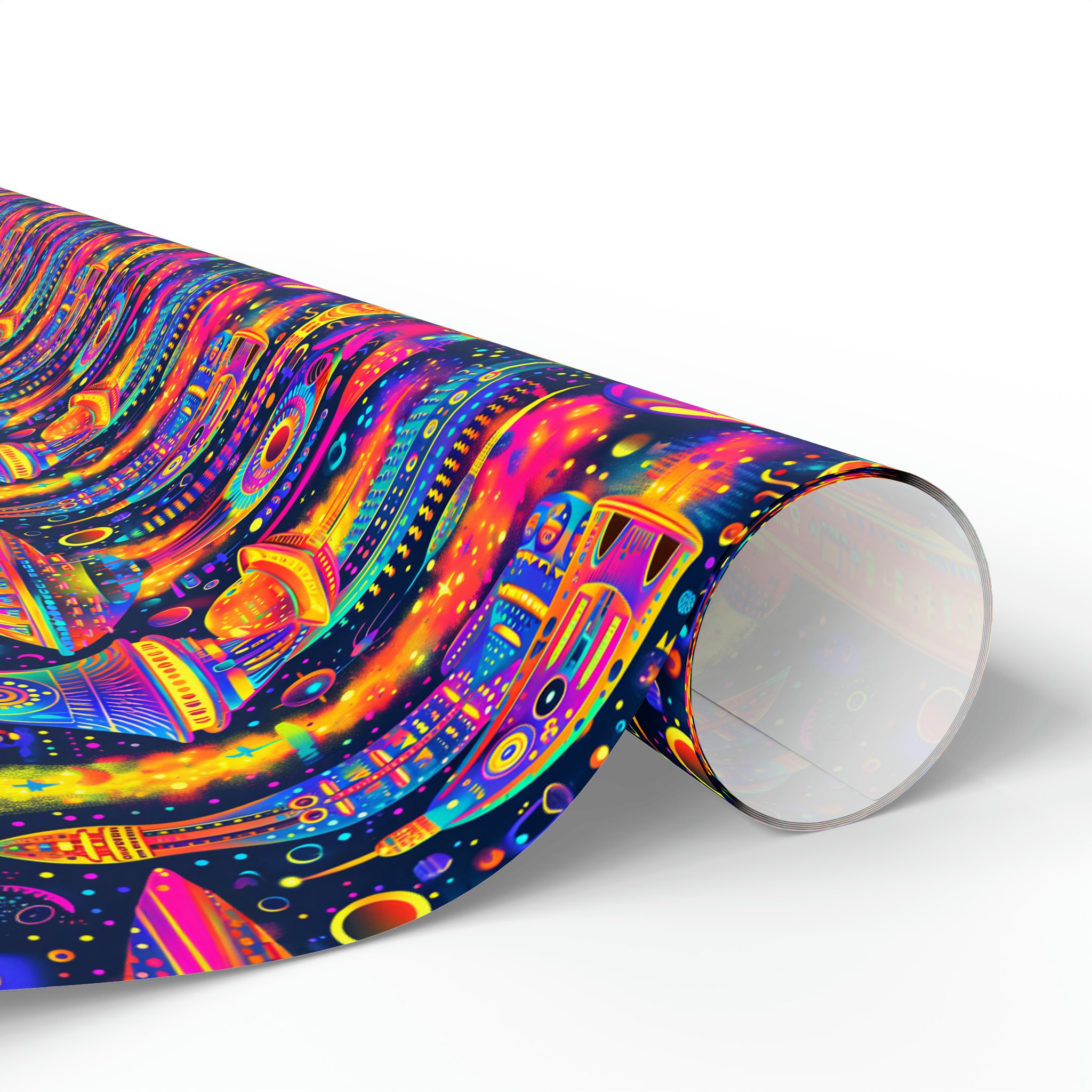 Spaceships Wrapping Paper Roll, Space Birthday Gifts, Space Wrapping ...
