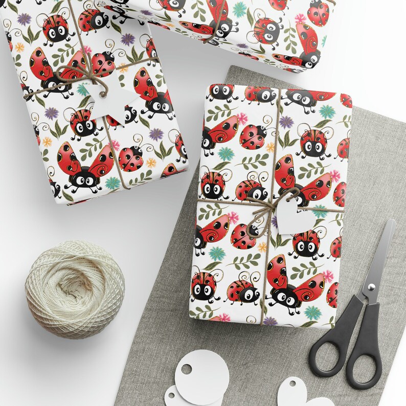 Ladybugs Wrapping Paper, Ladybug Birthday Gifts, Ladybugs Gift Wrapping ...