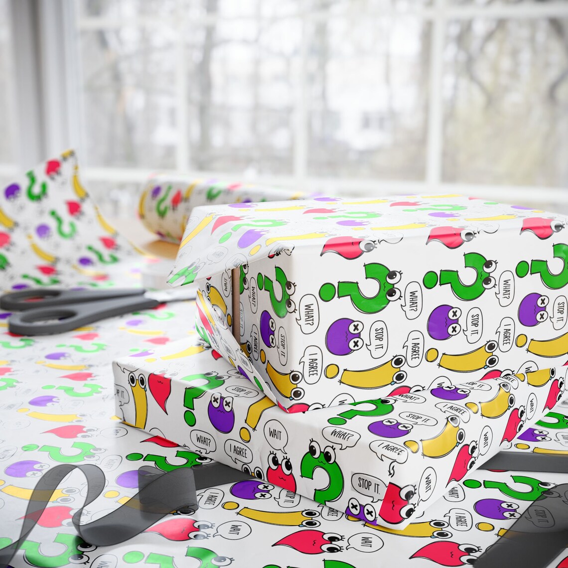 Back to School Wrapping Paper Roll, Teacher Gifts Wrapping Paper Roll ...