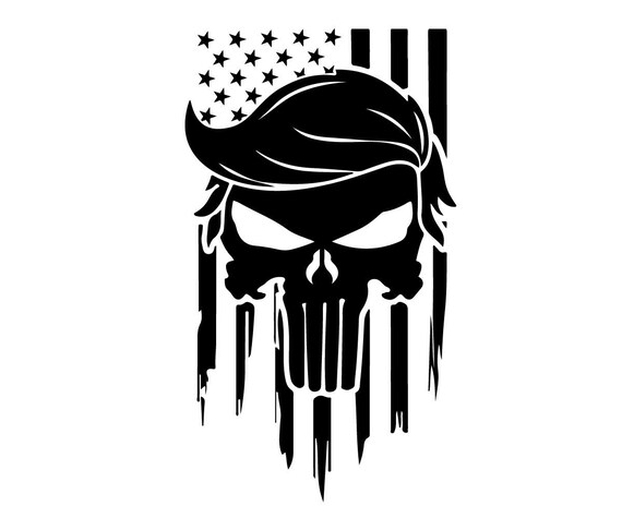 Patriotic Trump Skull SVG File - Etsy