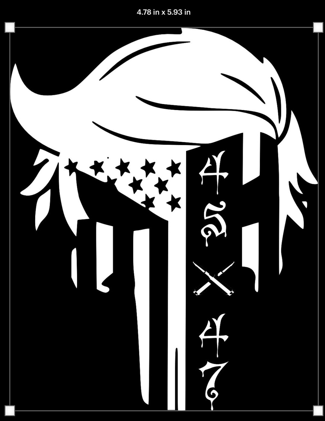 Custom Trump Skull Decal Set of 2 - Etsy