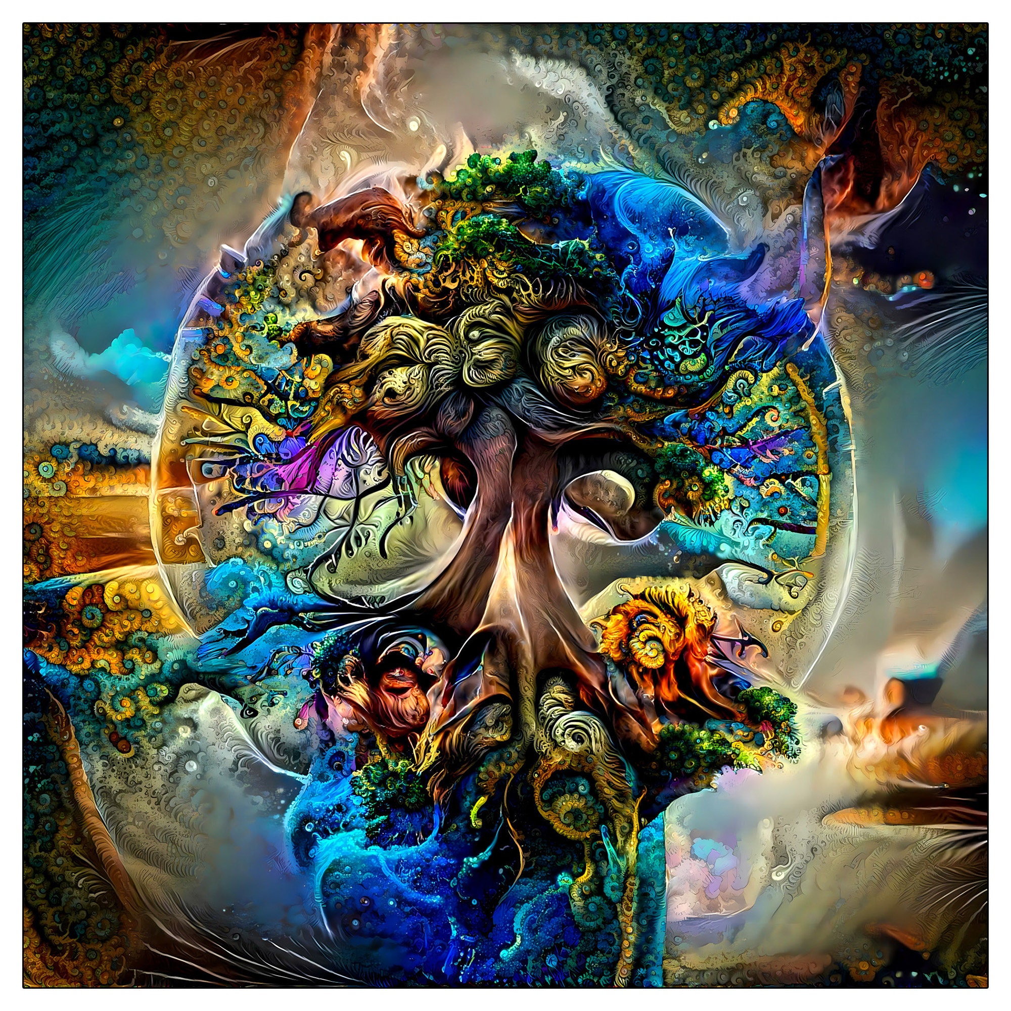 Psychedelic Tree Art