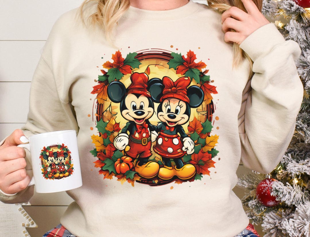 Disney Mickey and Minnie Fall Vibes Png, Disney Thanksgiving Png, Mouse ...